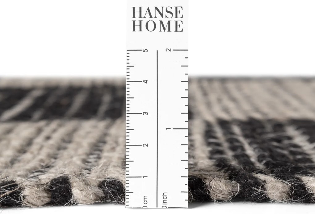 Hanse Home, Běhoun Handloom 106333 Rex White Black, 80x300, černobílá, chodba / předsíň