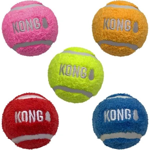 Hračka tenis + plyš KONG Sport® Softies Ball M mix