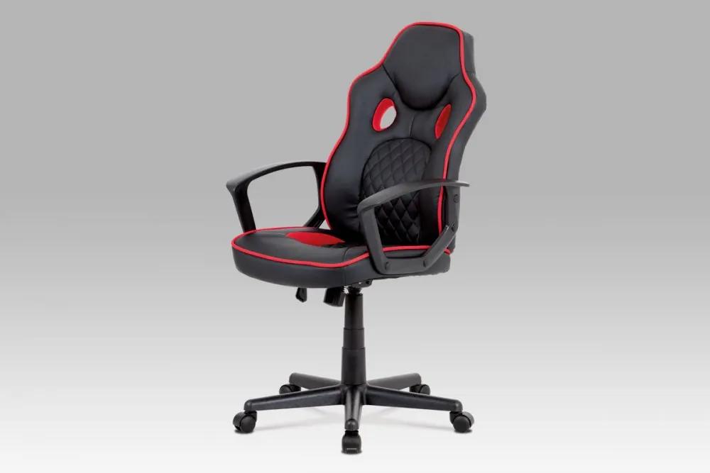 Dětská kancelářská židle KA-N660 RED černá / červená Autronic