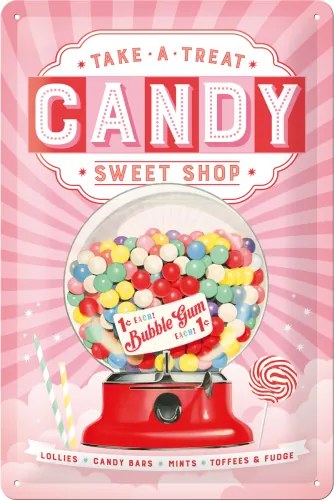 Nostalgic Art Plechová cedule – Candy (Sweet Shop) 30x20 cm