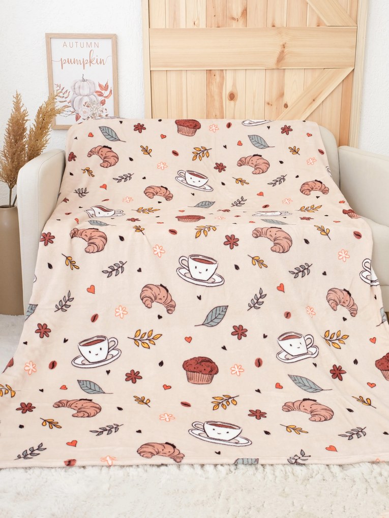 MK Lůžkoviny Deka mikroplyš Exclusive 150 × 200 cm – Podzimní káva