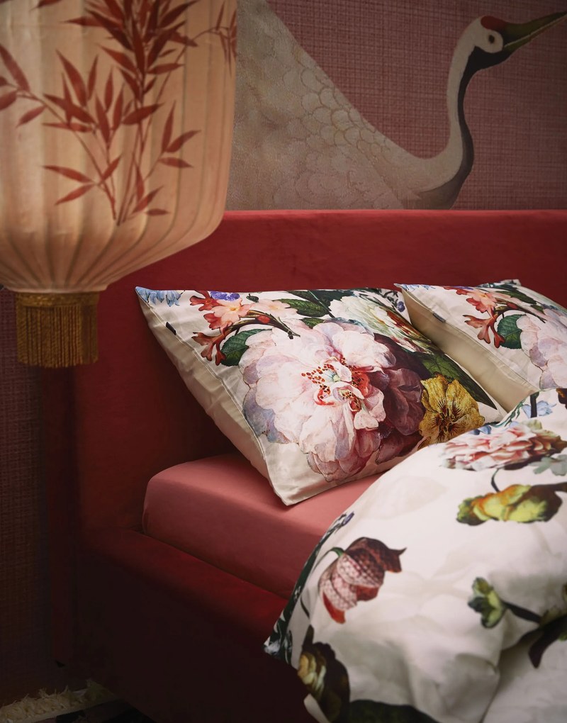 Essenza Luxusní povlečení Fleur ecru 140x200, 70x90 - 100% bavlněný satén