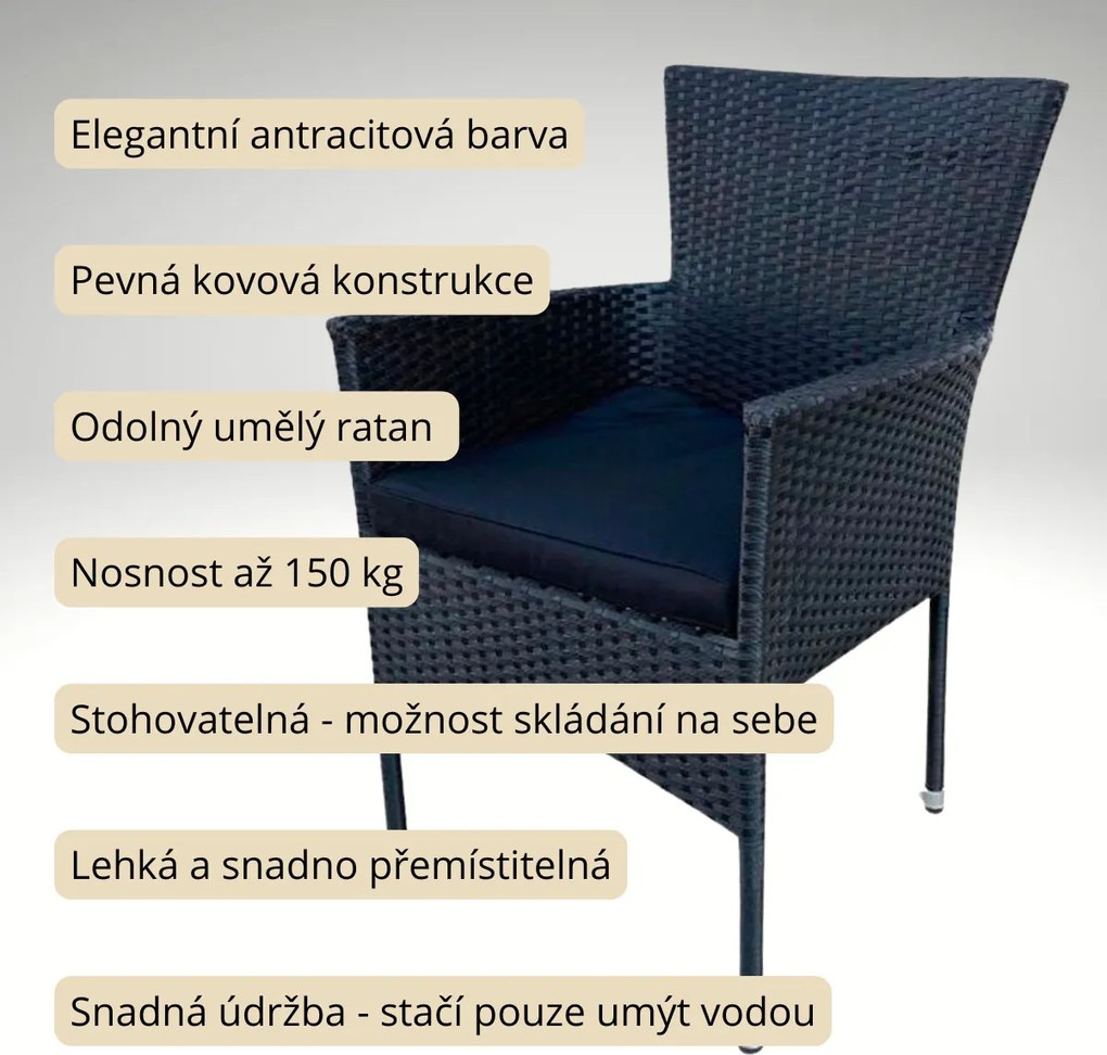 Vikio Zahradní jídelní set 180x90 cm pro 6 osob DT252