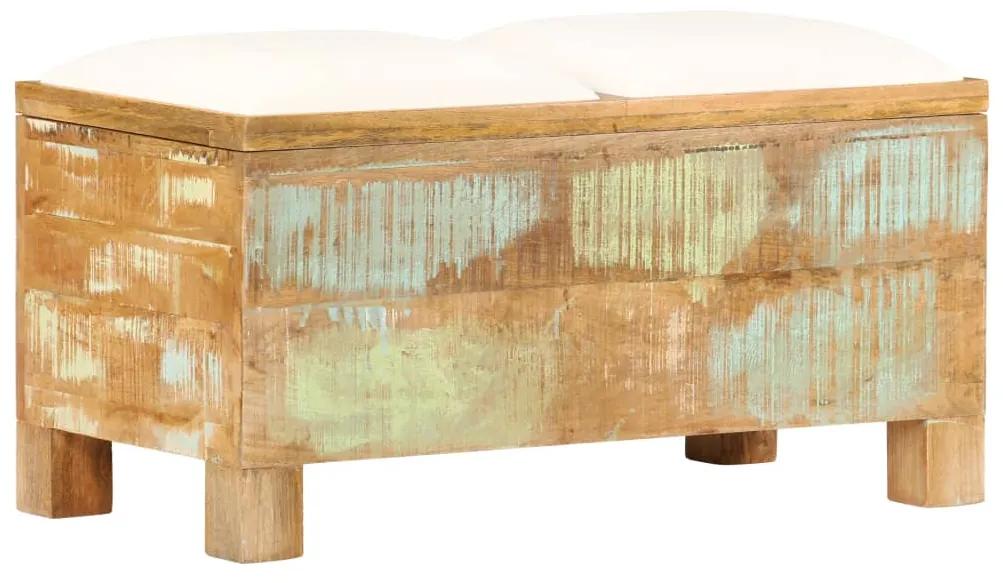 245137 vidaXL Úložná lavice z masivního recyklovaného dřeva 80 x 40 x 40 cm