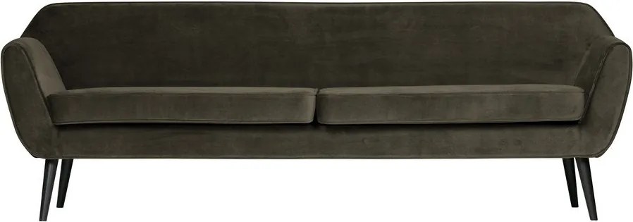 Tmavě zelená sametová pohovka WOOOD Rocco, 230 cm