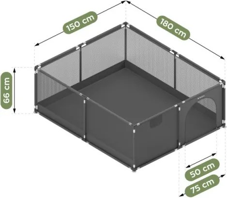 Dětská ohrádka Cozy 25 grafitová