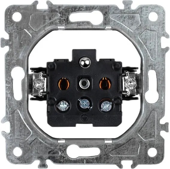Elhard Kulatá zásuvka Rondo s kulatým rámečkem, bílá - kompletní set RD6000W
