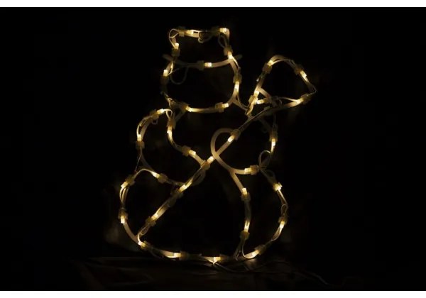 Vánoční LED dekorace do okna - SNĚHULÁK - 40 cm OEM D47247