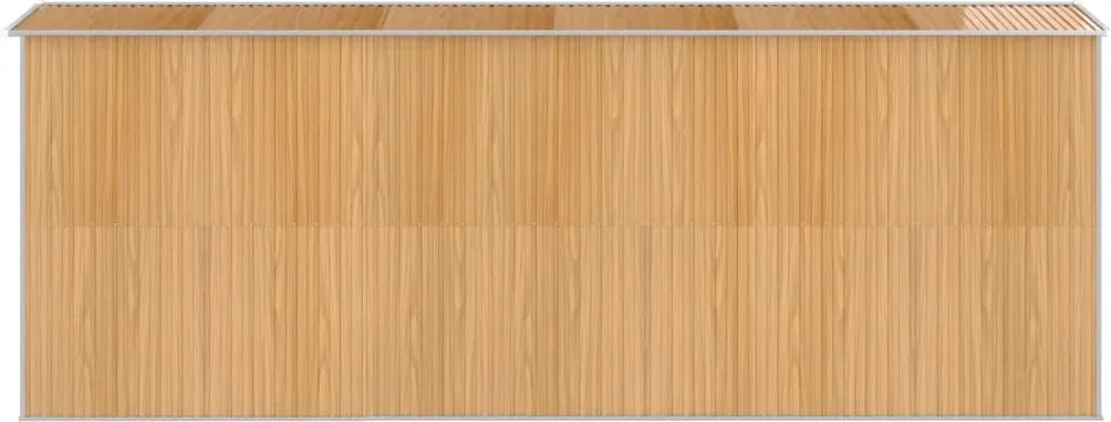 Zahradní kůlna světle hnědá 192x523x223 cm pozinkovaná ocel 3147475