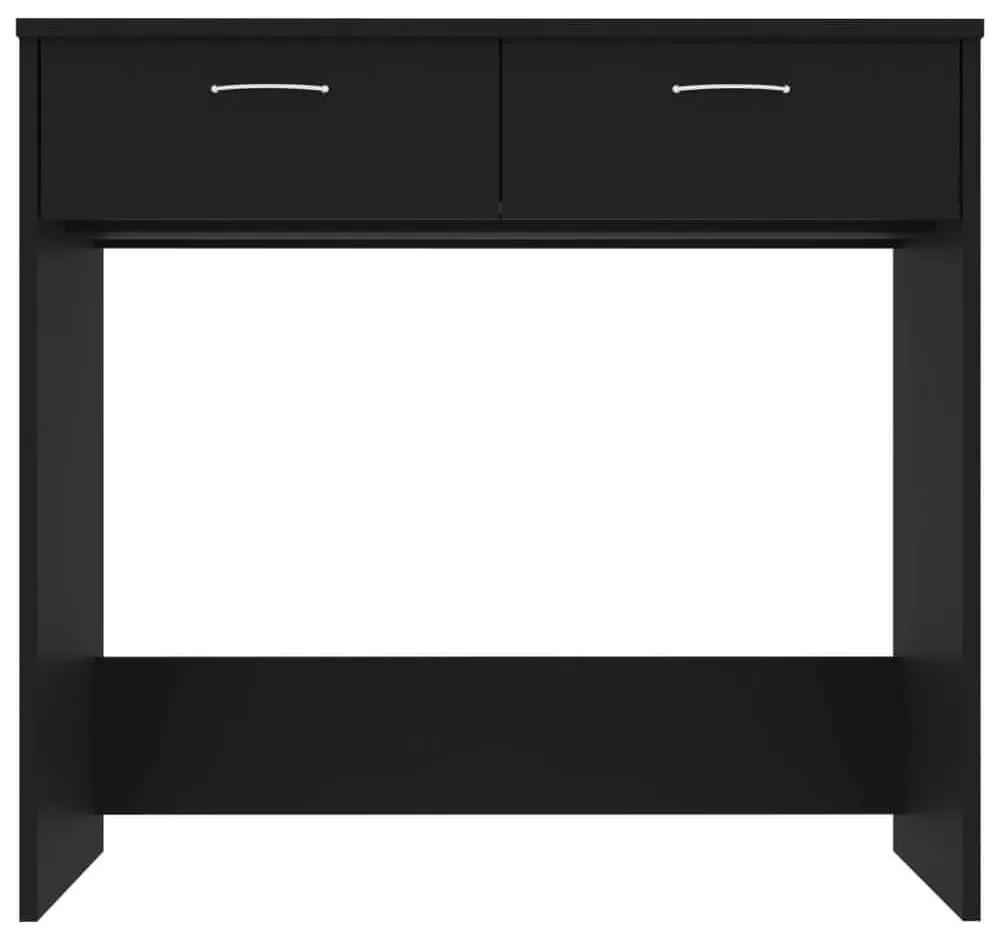 Petromila Psací stůl černý 80 x 40 x 75 cm dřevotříska