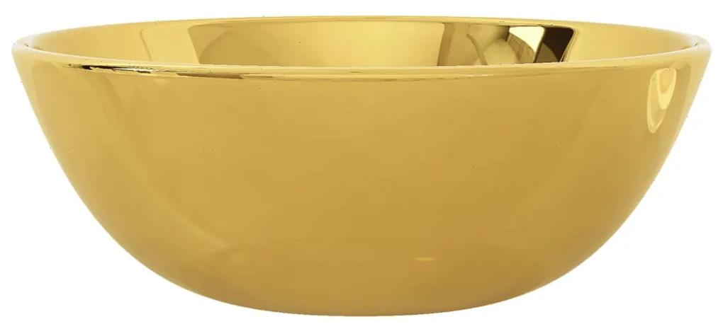 Umyvadlo zlaté 28 x 10 cm keramika