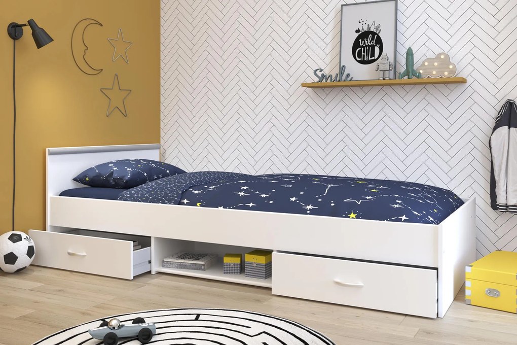 Aldo Dětská postel s prostorem bílá Alpha II