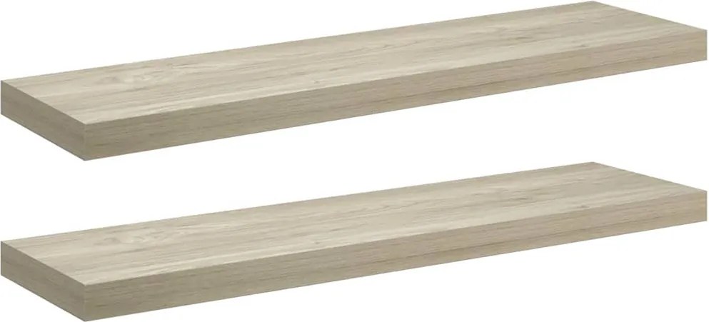 Plovoucí nástěnné police 2 ks dub 90 x 23,5 x 3,8 cm MDF 323881
