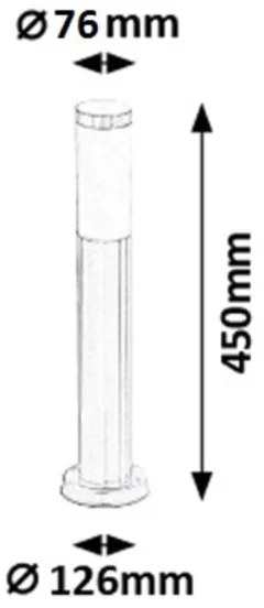 Rabalux 8263 - Venkovní lampa INOX TORCH 1xE27/25W IP44