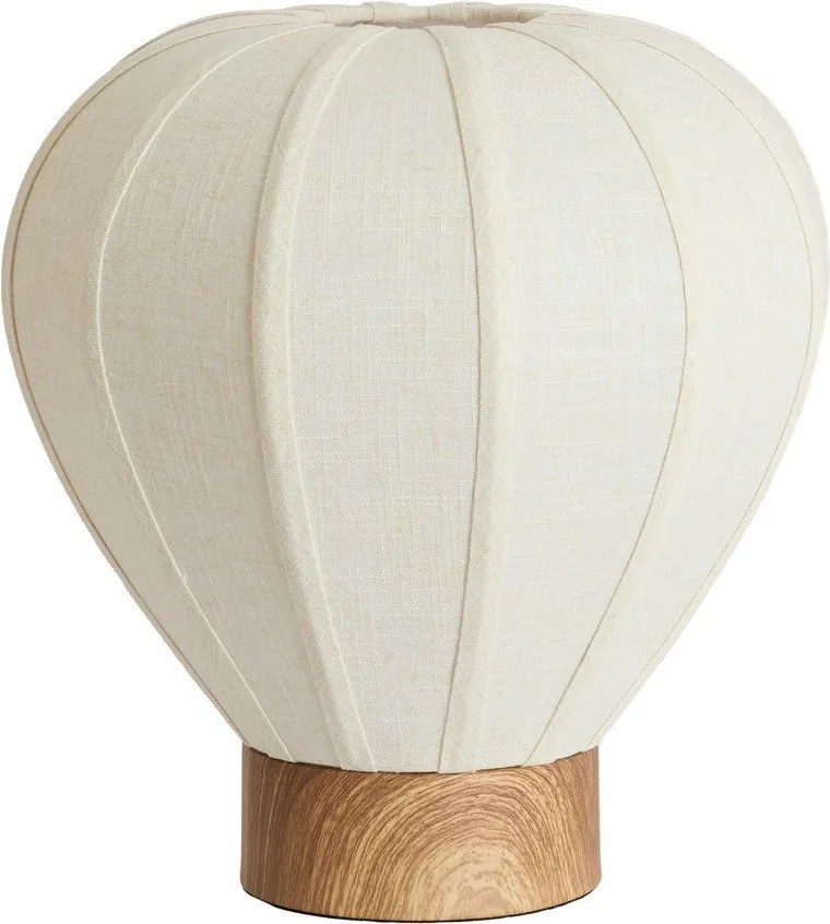 Krémová kovová stolní lampa s textilním stínidlem (výška 36 cm) Kyzo – Light & Living