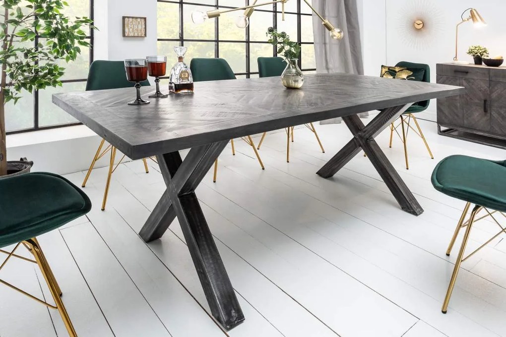 Designový jídelní stůl Allen Home 160 cm, šedé mango