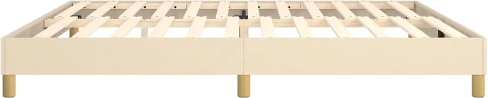 Rám postele s boxspringem krémový 200 x 200 cm textil 3120643