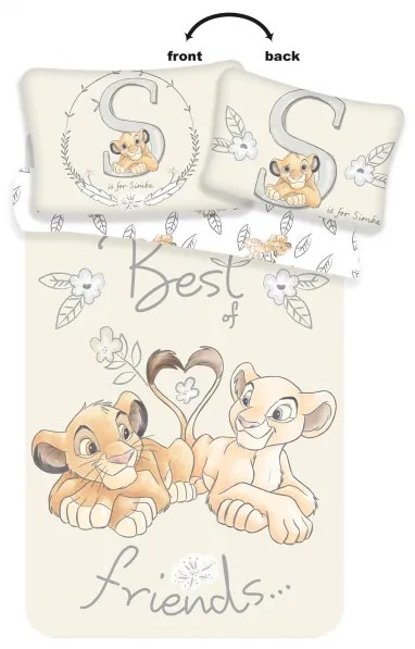 Jerry Fabrics Disney povlečení do postýlky Lví Král Best Friends baby 100x135, 40x60 cm