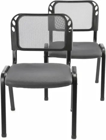Garthen 38254 Sada stohovatelné kongresové židle 2 kusy - šedá