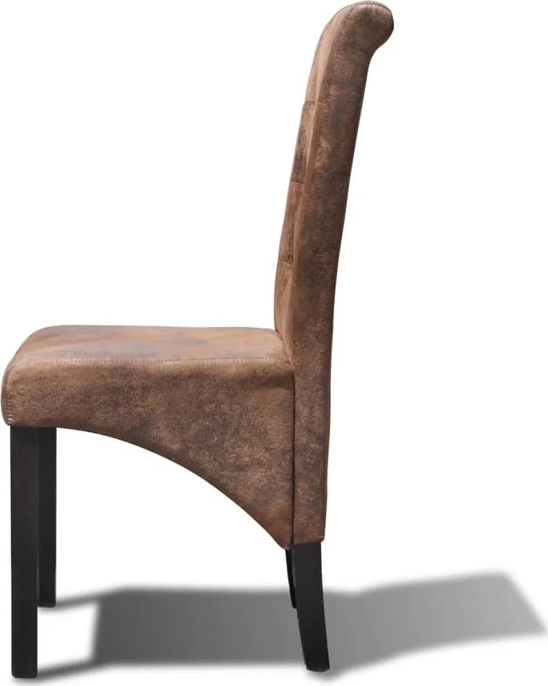 vidaXL Jídelní židle 6 ks umělá kůže [270554] Barva: Hnědá