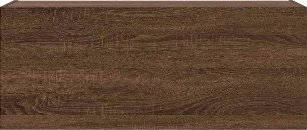 vidaXL Koupelnová nástěnná skříňka 100x25x40 cm kompozitní dřevo [860109] Barva: Černá