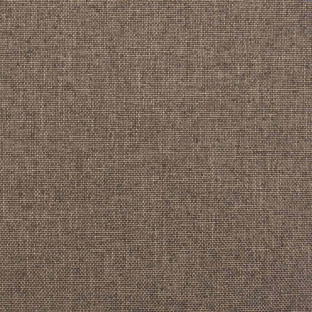 vidaXL Marketos Rám postele s úložným prostorem LED taupe textil 90 x 200 cm