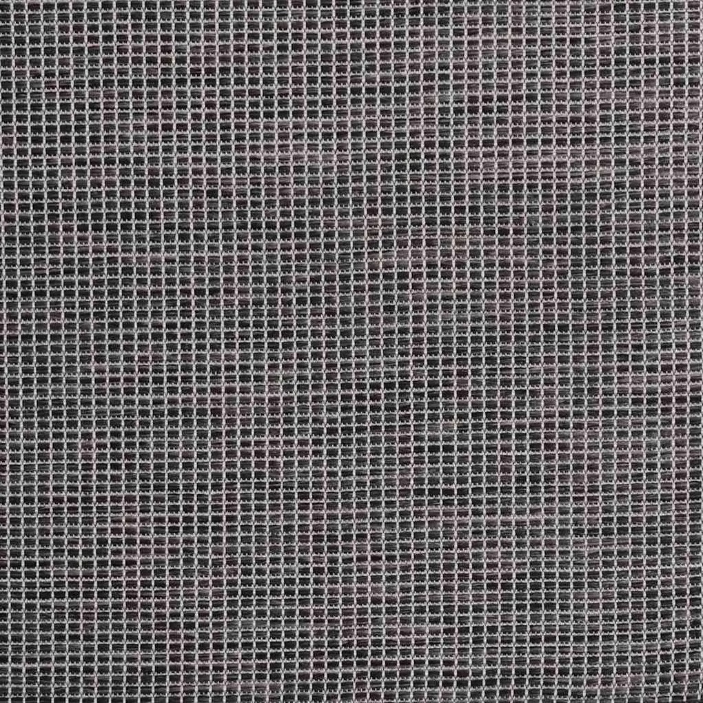 Venkovní hladce tkaný koberec 80 x 250 cm šedá 340772