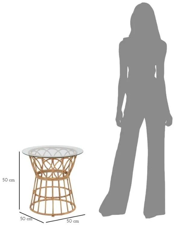 Designový konferenční stolek Gennipha 50 cm hnědý