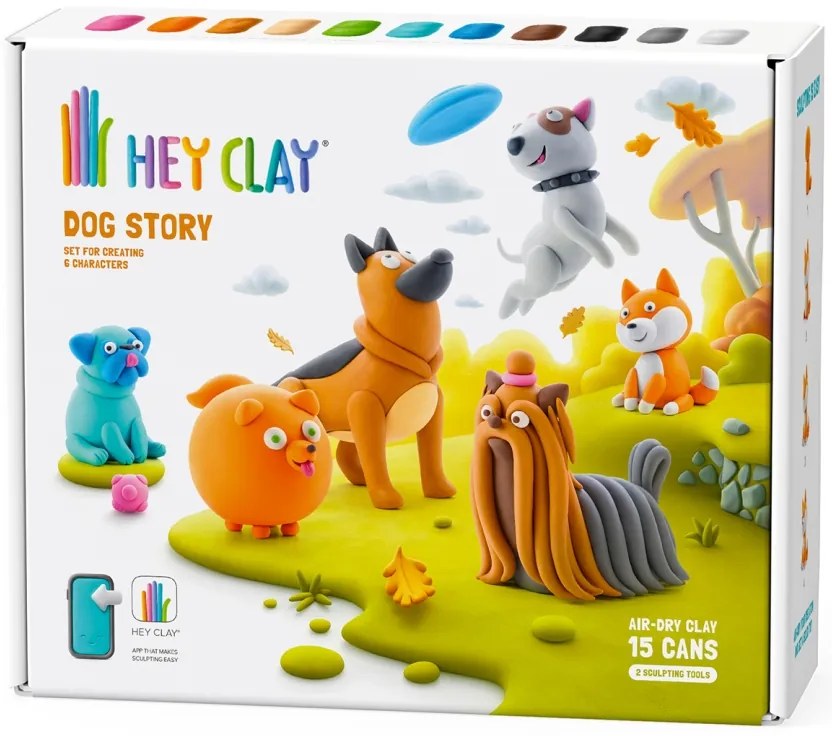 HEY CLAY Kreativní sada - Psi