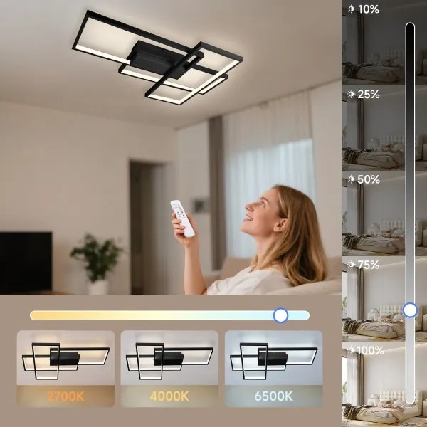 Aigostar - LED Stmívatelné stropní svítidlo LED/38W/230V 2700-6500K + DO