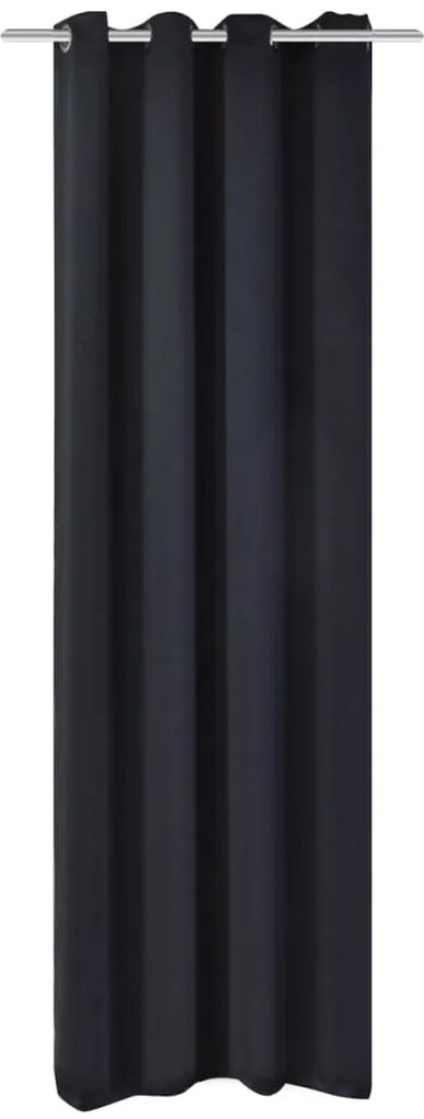 132203 vidaXL Zatemňovací závěs s kovovými oky, 270x245 cm, černý
