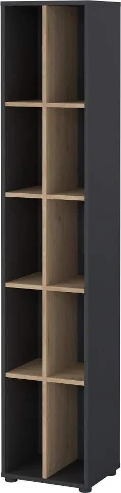 FALCO Knihovna Sigal 587 šedá/jackson hickory