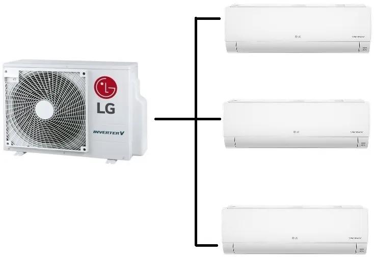 Klimatizace Multisplit LG Standard Plus 1+3 (1,5kW + 2,1kW + 2,1kW)  R32