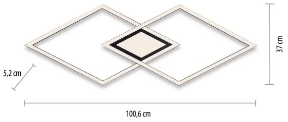 Leuchten Direkt 14695-18 - LED Stropní svítidlo ASMIN LED/48W/230V