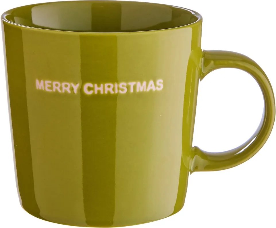 GOOD VIBES Hrnek "Merry Christmas" 400 ml - zelená