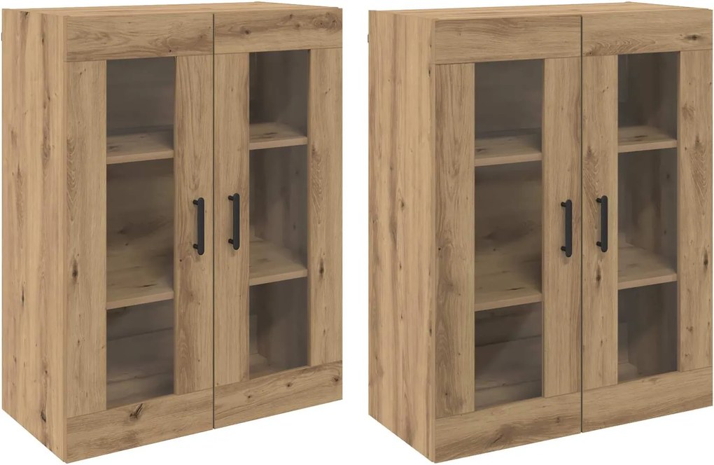 Nástěnné skříňky 2 ks dub artisan 69,5 x 34 x 90 cm 3394585