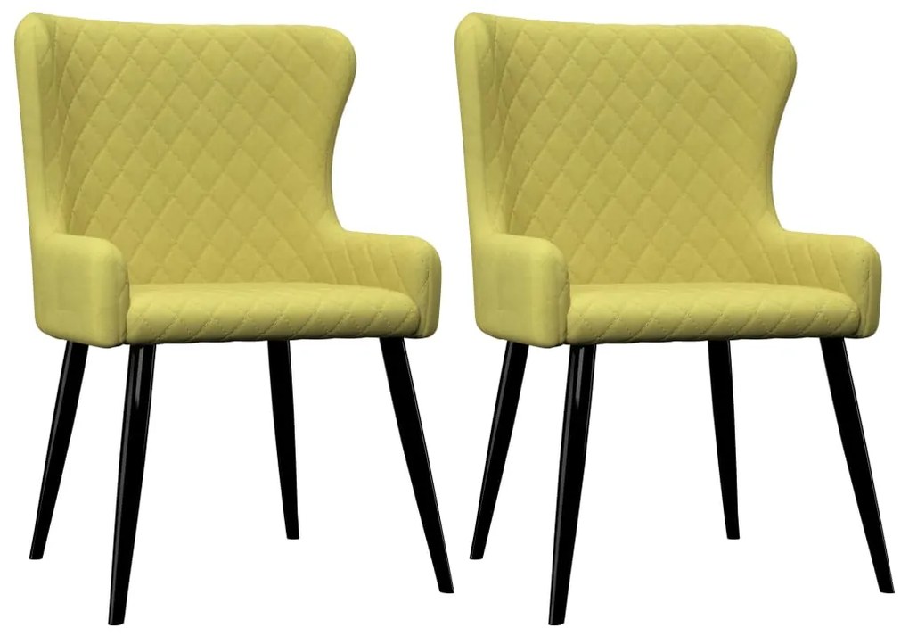 282520 vidaXL Jídelní židle 2 ks zelené textil