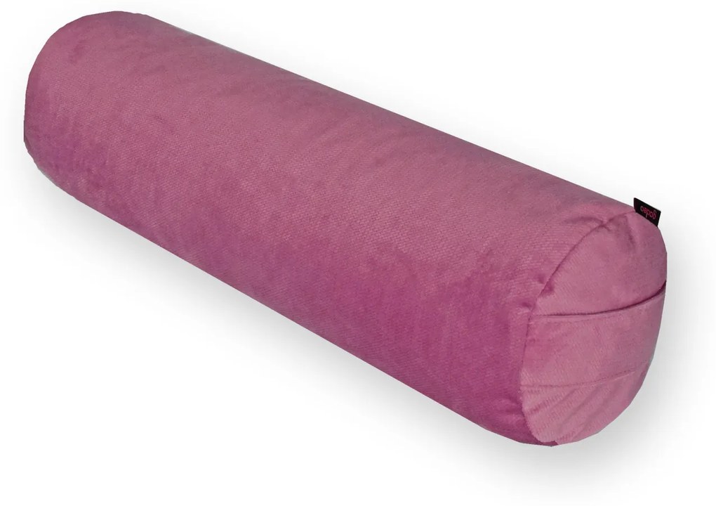 GADEO jógový válec, bolster na jógu VELVET starorůžová Výplň: polštář s pohankovými slupkami + potah, Rozměry: 50x15 cm