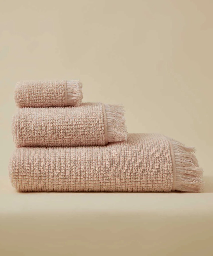 Ručník z froté bavlny Plush, růžové, 50x90 cm