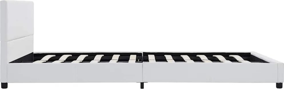 Rám postele bílý umělá kůže 140 x 200 cm 284765
