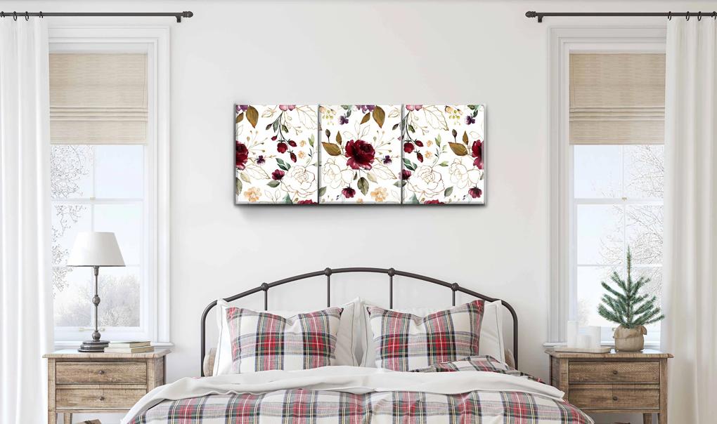 Malvis ® Obraz akvarelové růže ROZMĚR (šířka x výška): jednodílný obdélník 150x100 cm