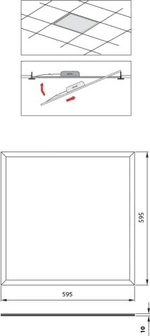 LED panel McLED Office 6060 E 40W 4000K neutrální bílá, stříbrné ML-413.321.32.0
