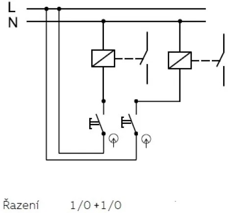 ABB Variant+ tlačítko č.1/0+1/0 IP54 šedá 3558N-C87510 S