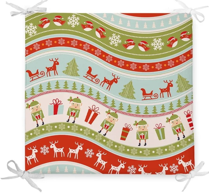 Vánoční podsedák s příměsí bavlny Minimalist Cushion Covers Elves, 42 x 42 cm