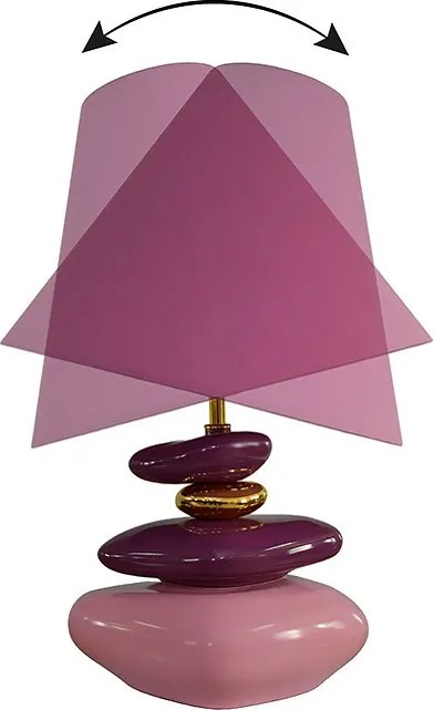 Designová stolní lampa Kalpana 60 cm růžová