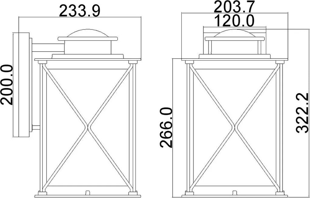 Venkovní retro lucerna Elstead ARGYLE 32 cm starý zinek IP44 1xE27