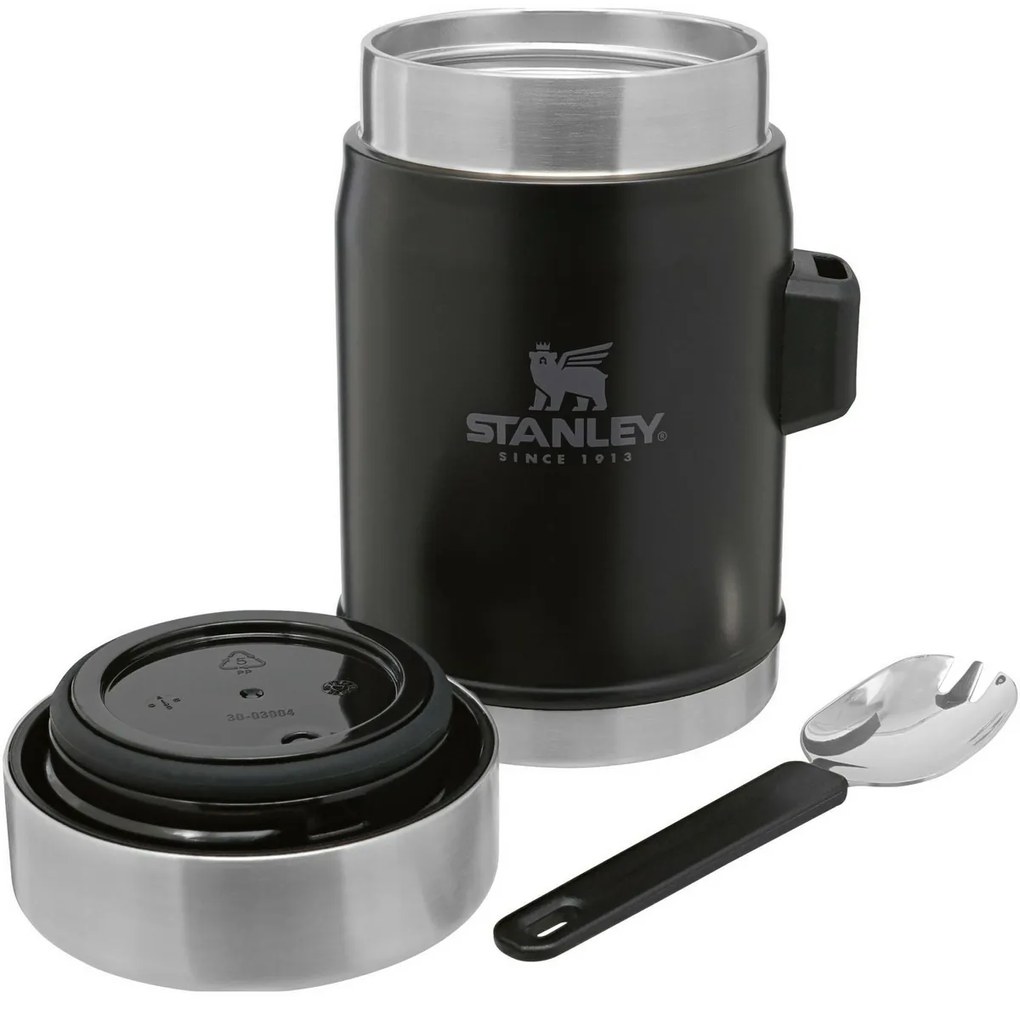 STANLEY termoska jídelní 400ml se lžící/vidličkou černá mat