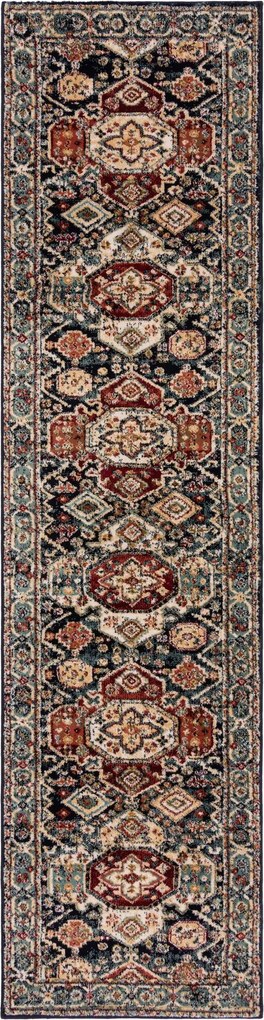 Flair Rugs, Běhoun Sincerity Royale Gillingham Blue, 66x300, vícebarevná, chodba / předsíň