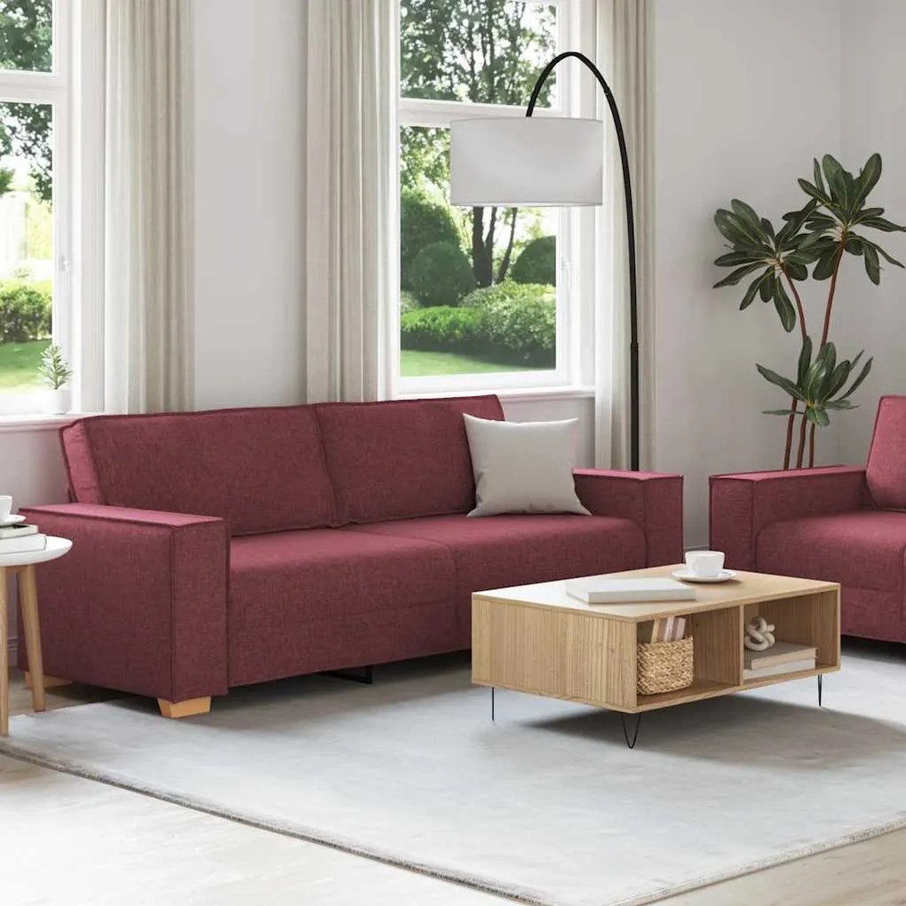 2dílná sedací souprava s poduškami vínová textil 3324694