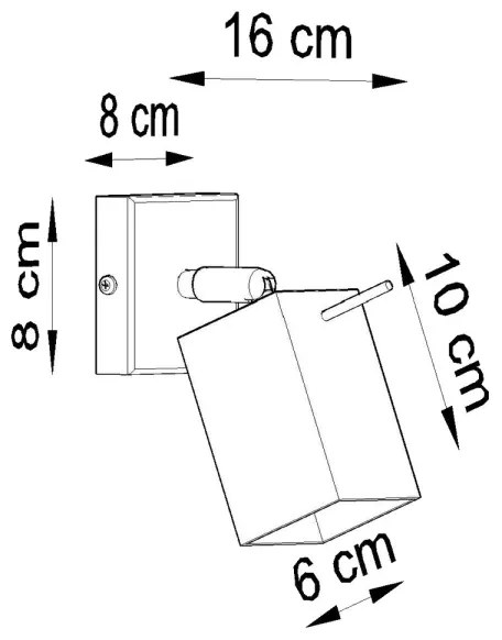 Sollux SL.0455 - Nástěnné bodové svítidlo MERIDA 1xGU10/40W/230V šedá